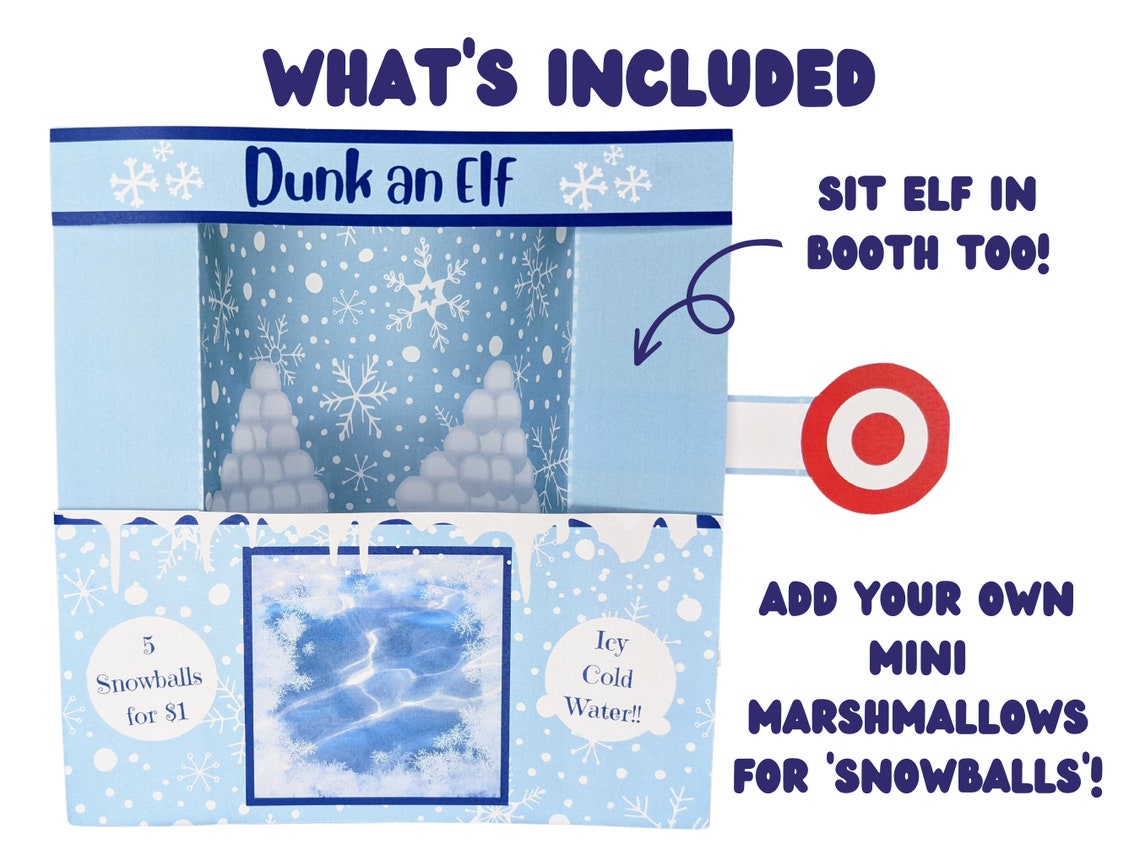 Printable Dunk an Elf Printable Elf Props Printable Elf - Etsy