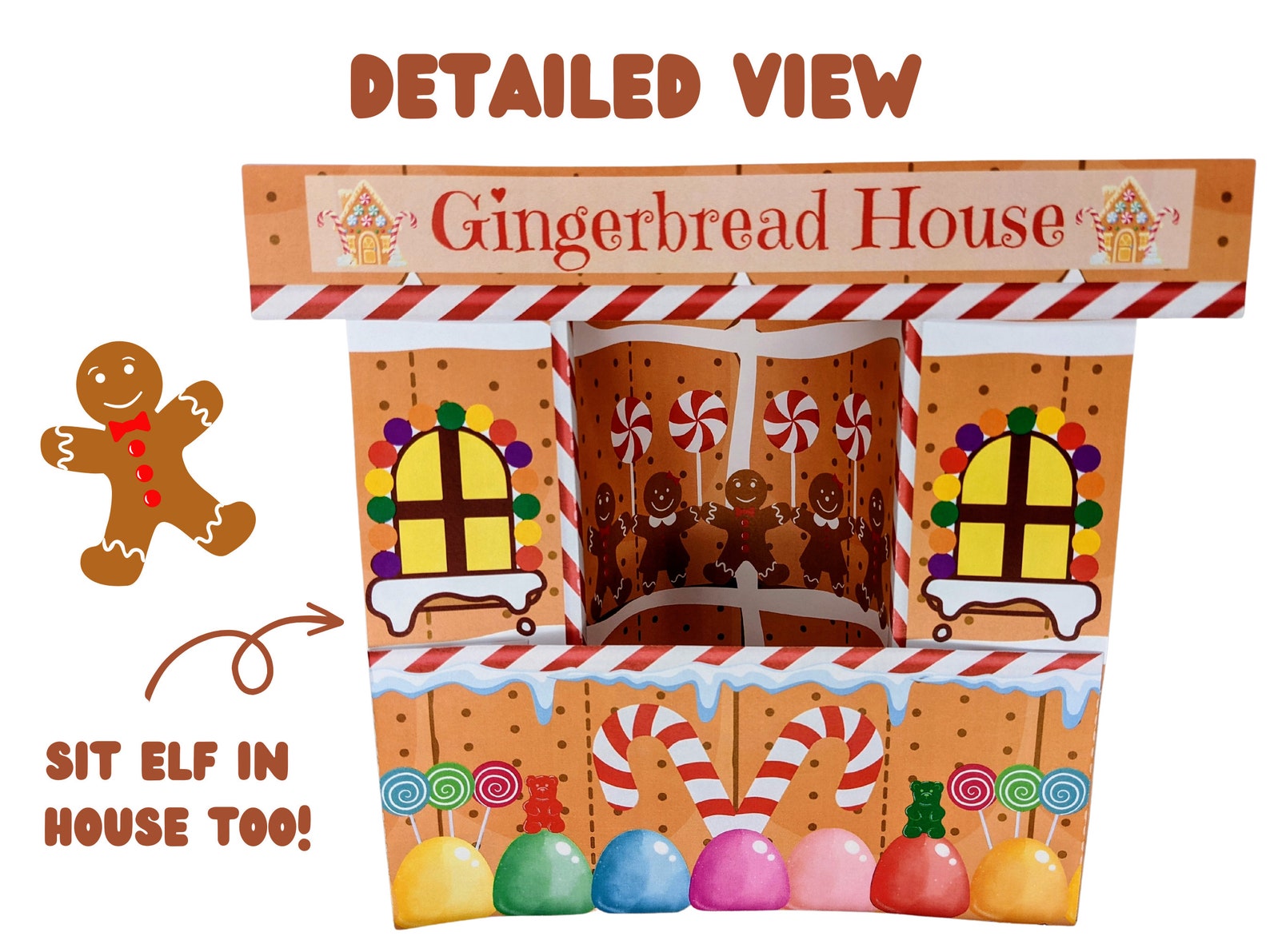 Elf Printable Gingerbread House Printable Elf Props - Etsy