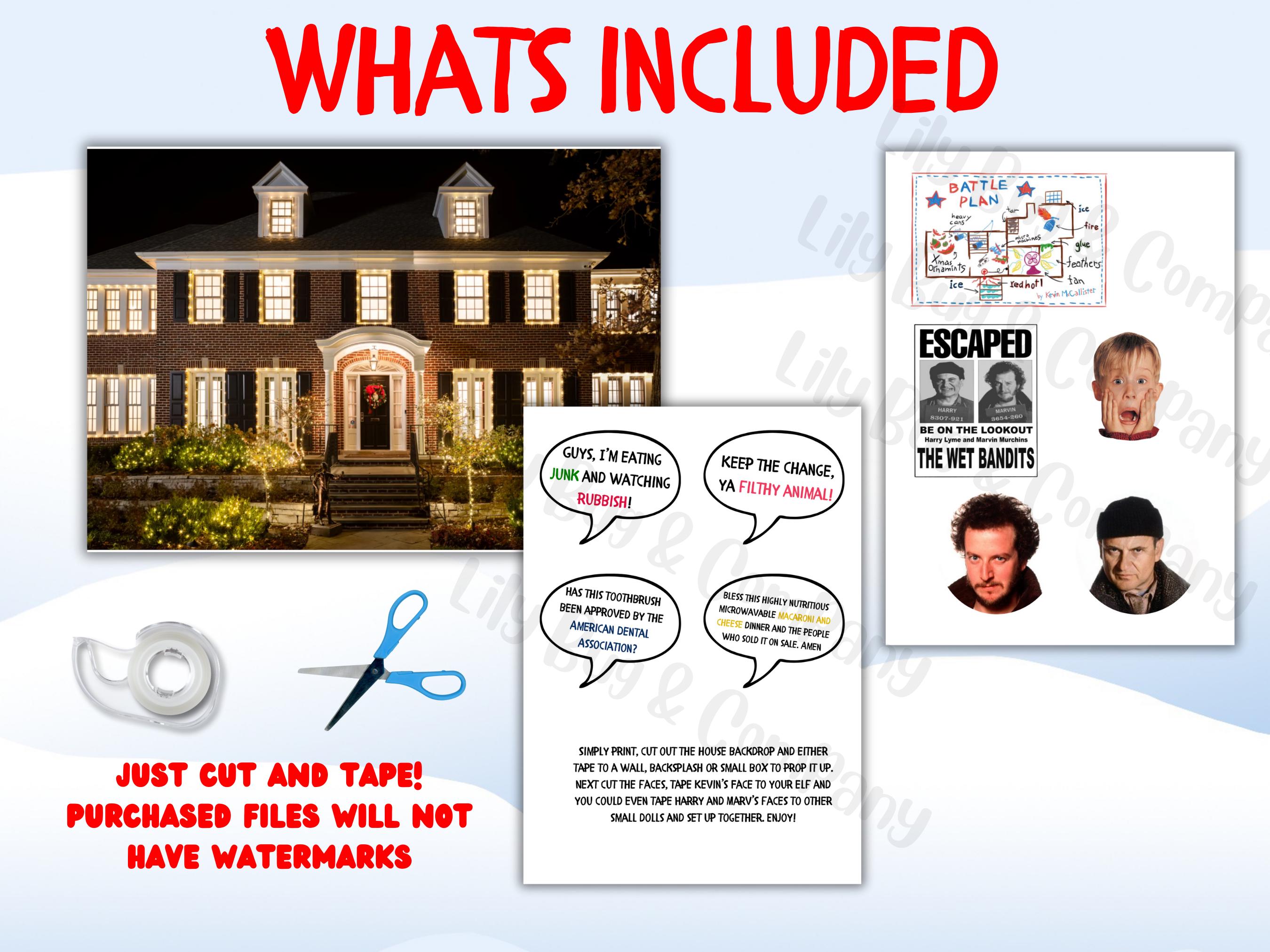 Home Alone Easy Elf Printable Instant Download, Home Alone Elf Props ...