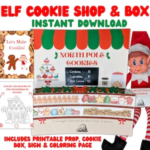 Elf Printable Cookie Shop - Printable Elf Props, Printable Elf ...
