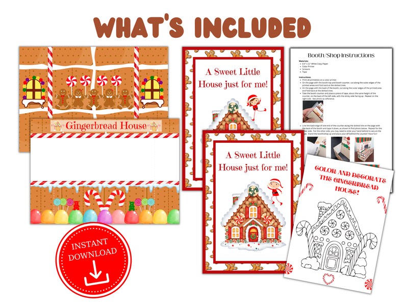 Elf Printable Gingerbread House Printable Elf Props - Etsy