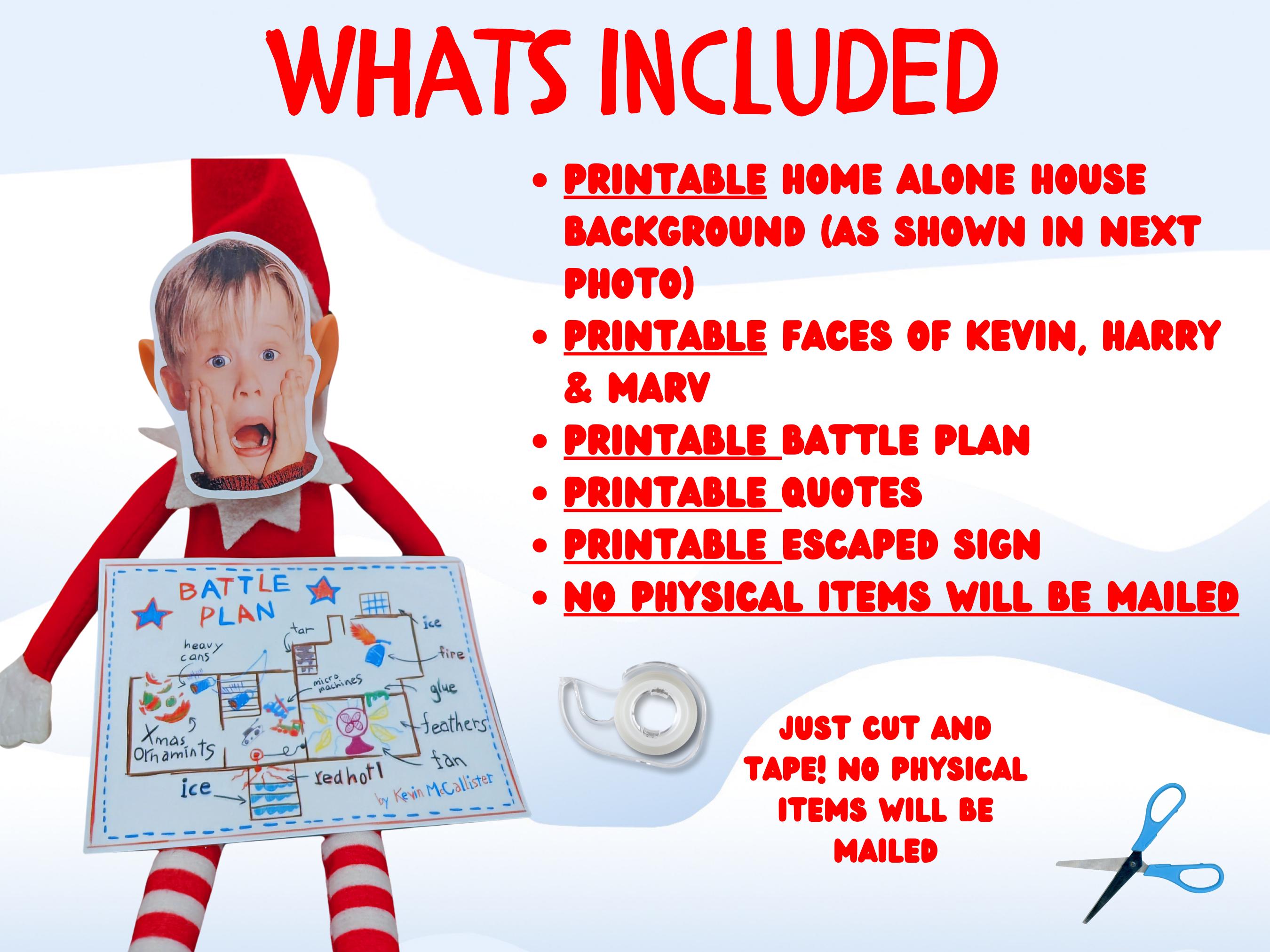 Home Alone Easy Elf Printable Instant Download, Home Alone Elf Props ...