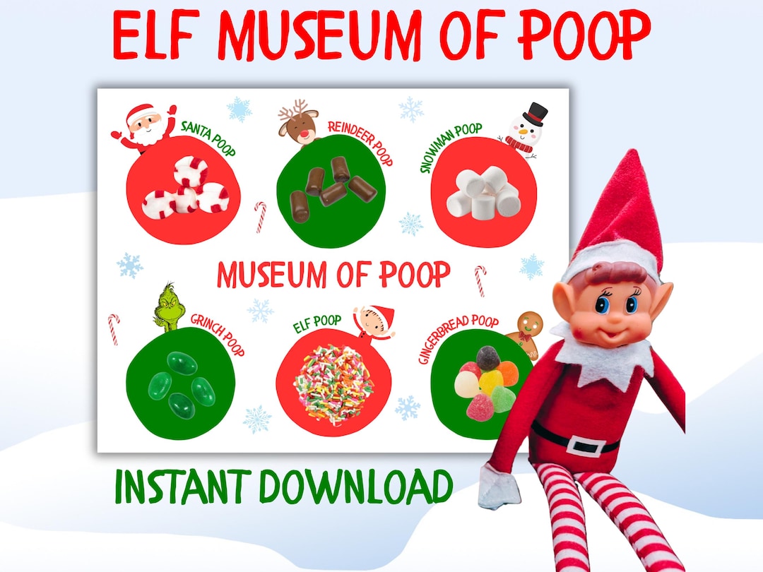Elf Museum of Poop, Printable Elf Props, Funny Elf Ideas, Christmas Elf ...