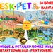 10 Printable Desk Pet Homes Habitats Desk Pet Reward Desk Pet Printable ...