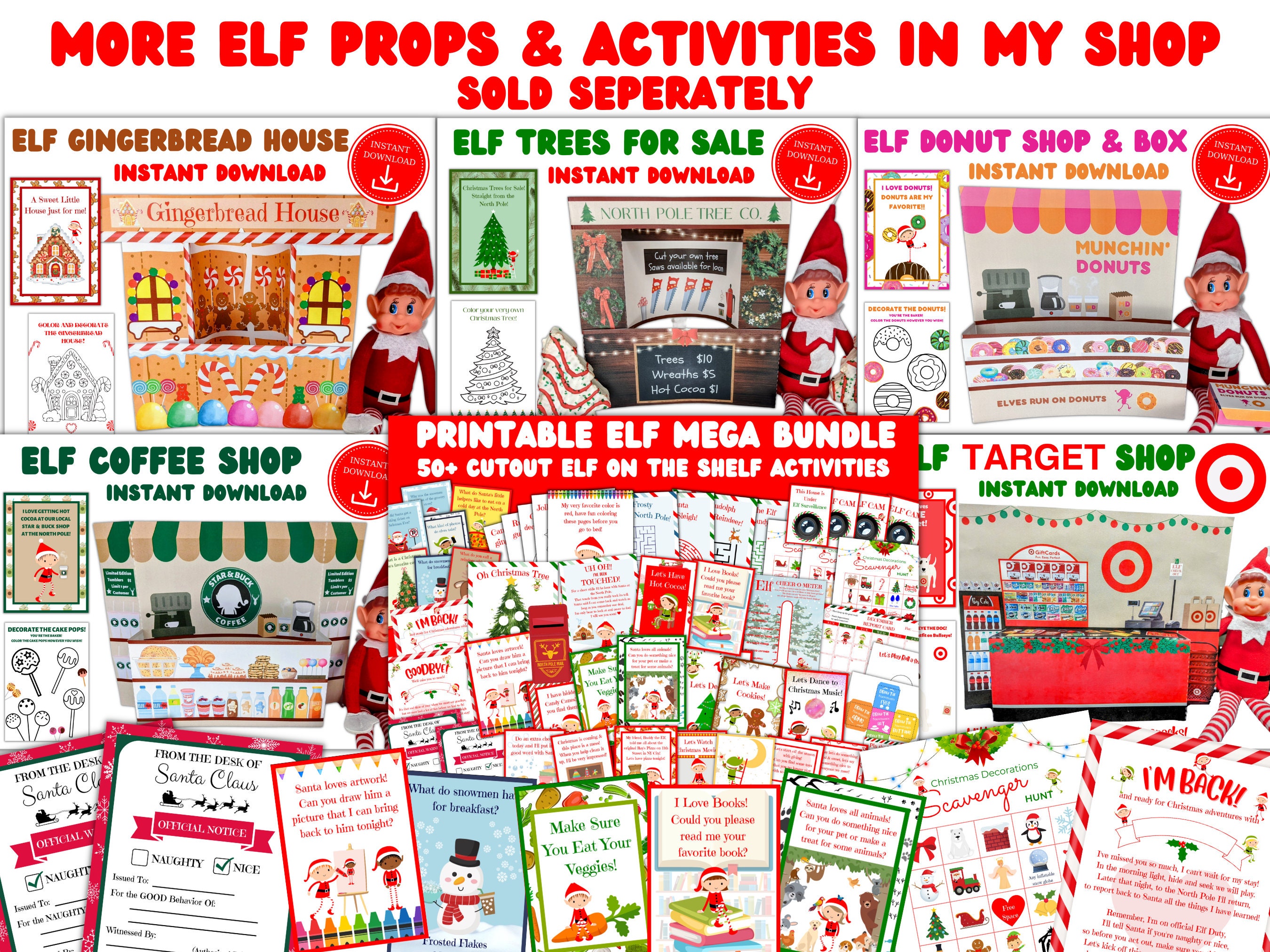 Elf Printable Ice-cream Stand Printable Elf Props, Printable Elf ...