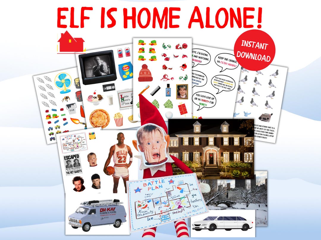 Home Alone Easy Elf Printable Instant Download, Home Alone Elf Props ...