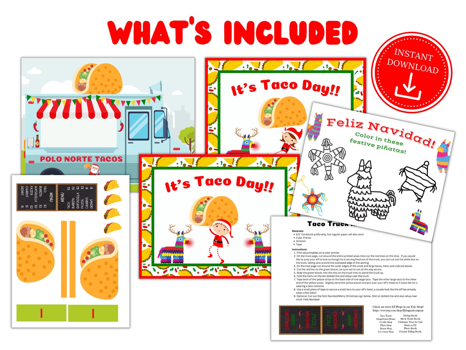 Printable Taco Truck - Printable Elf Props, Printable Elf Accessories ...