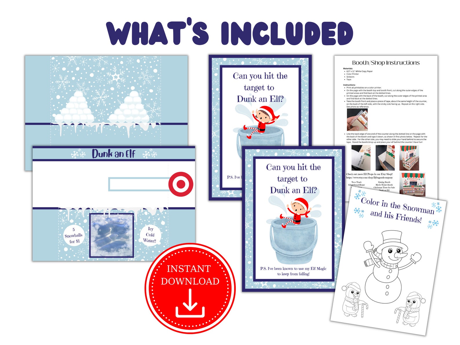 Printable Dunk an Elf Printable Elf Props, Printable Elf Accessories ...