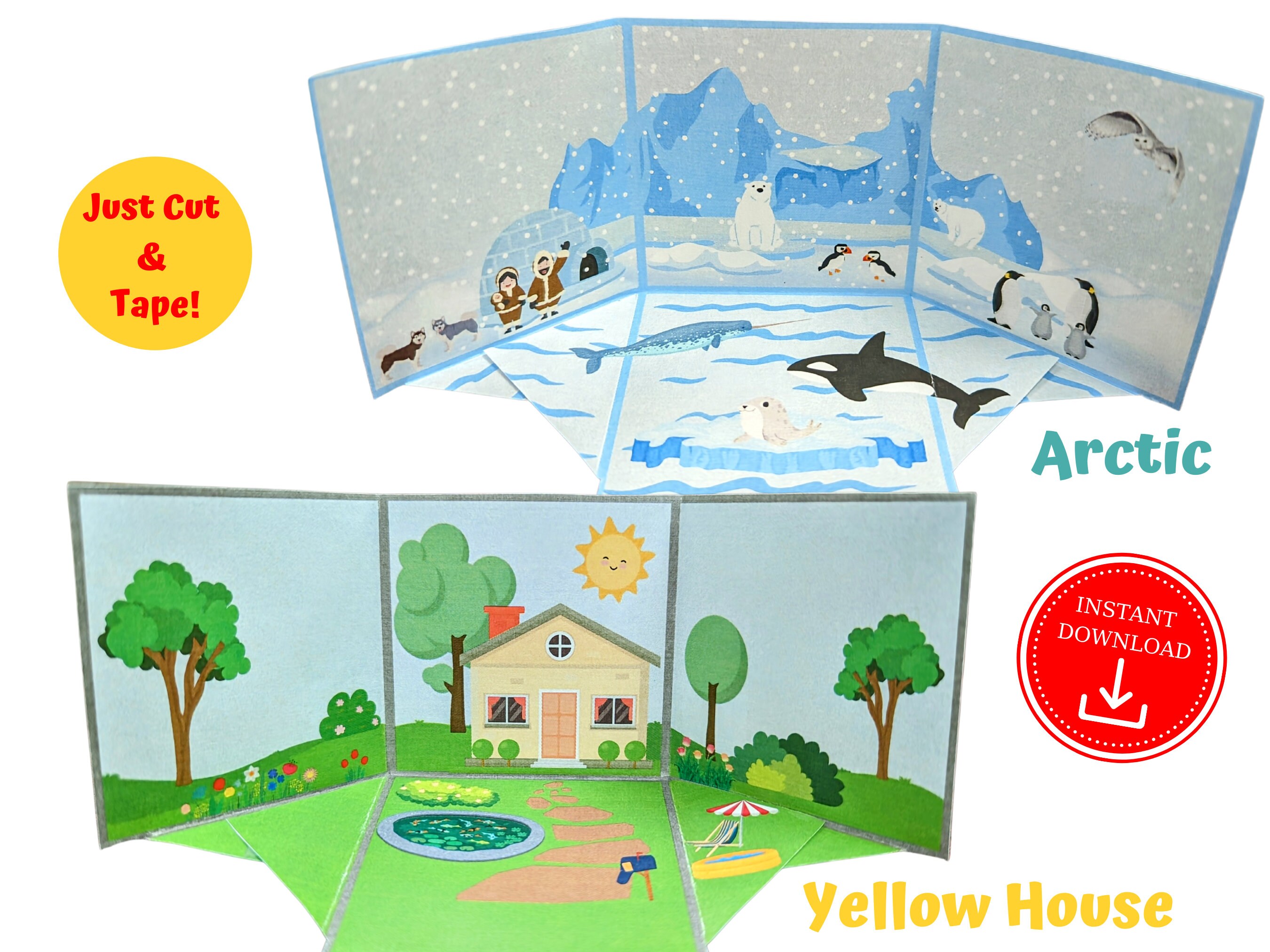 10 Printable Desk Pet Homes Habitats - Desk Pet Reward - Desk Pet ...