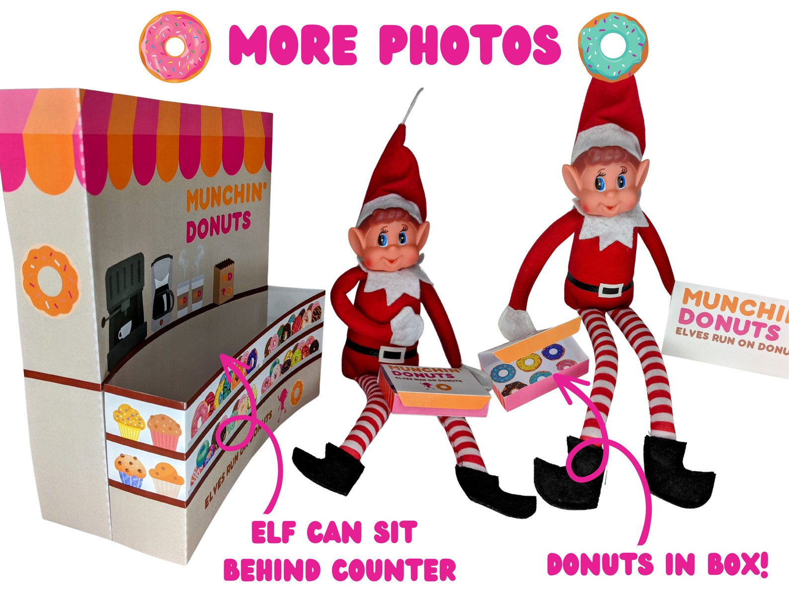 Elf Printable Donut Shop - Printable Elf Props, Printable Elf ...
