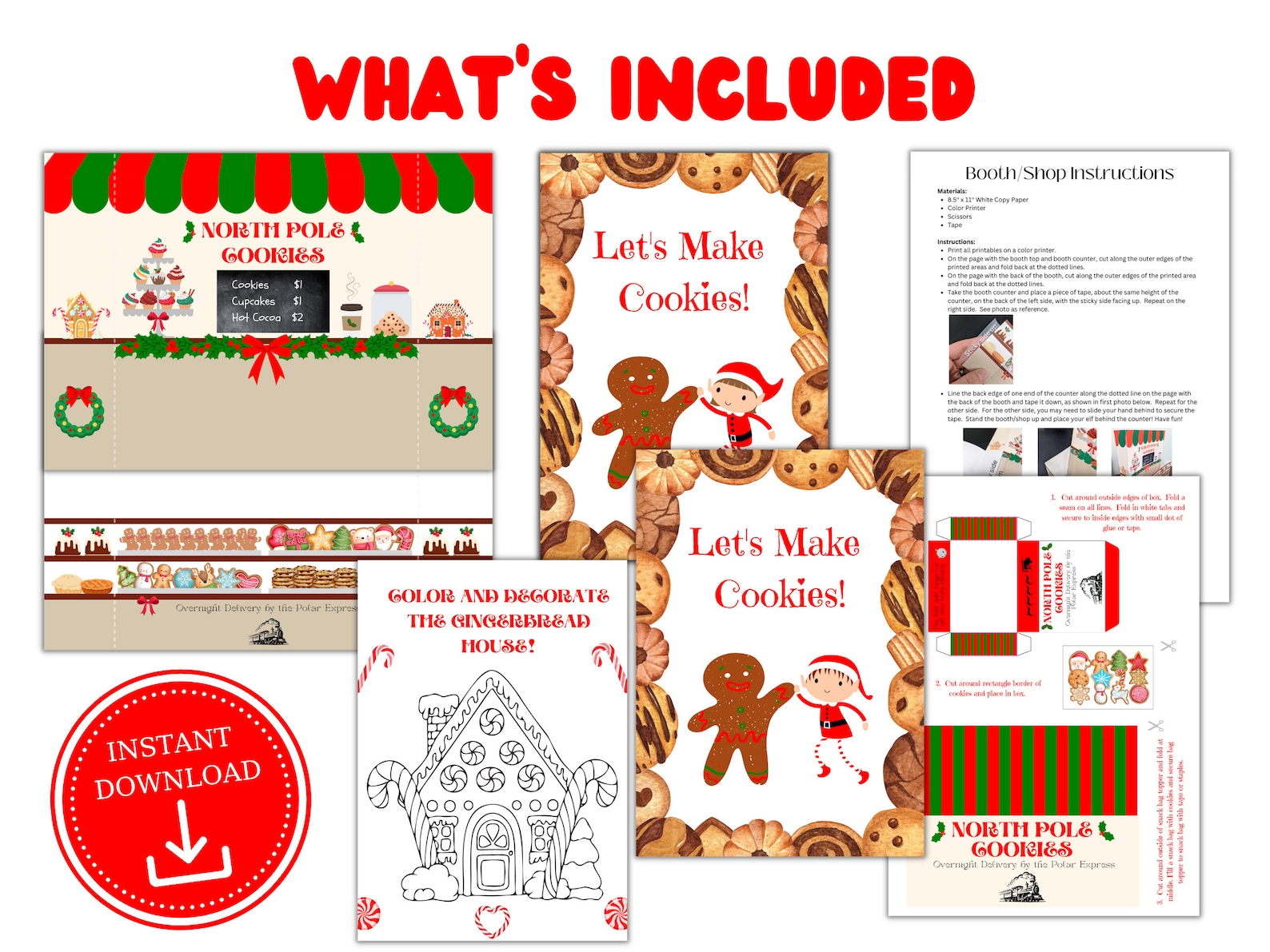 Elf Printable Cookie Shop - Printable Elf Props, Printable Elf ...