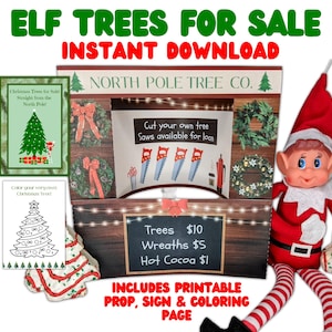 Elf Printable Cut Your Own Tree Stand - Printable Elf Props, Printable ...