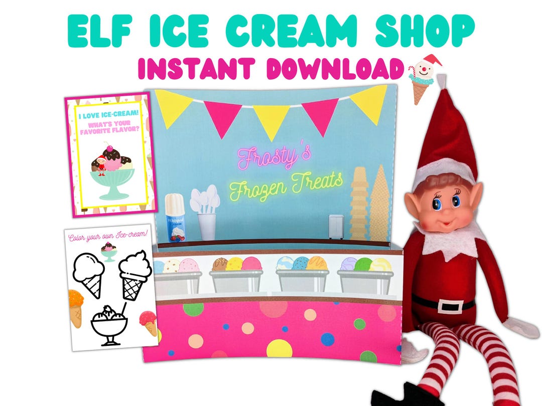 Elf Printable Ice-cream Stand - Printable Elf Props, Printable Elf ...
