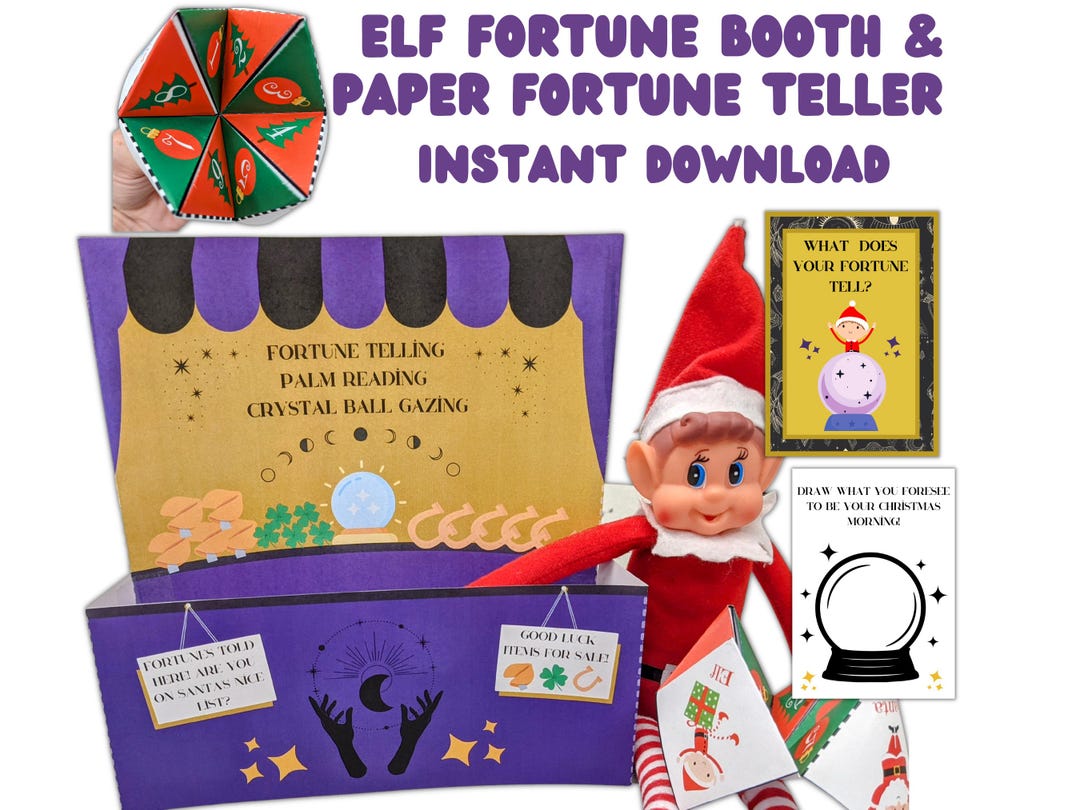 Elf Printable Fortune Telling Booth - Printable Elf Props, Printable ...