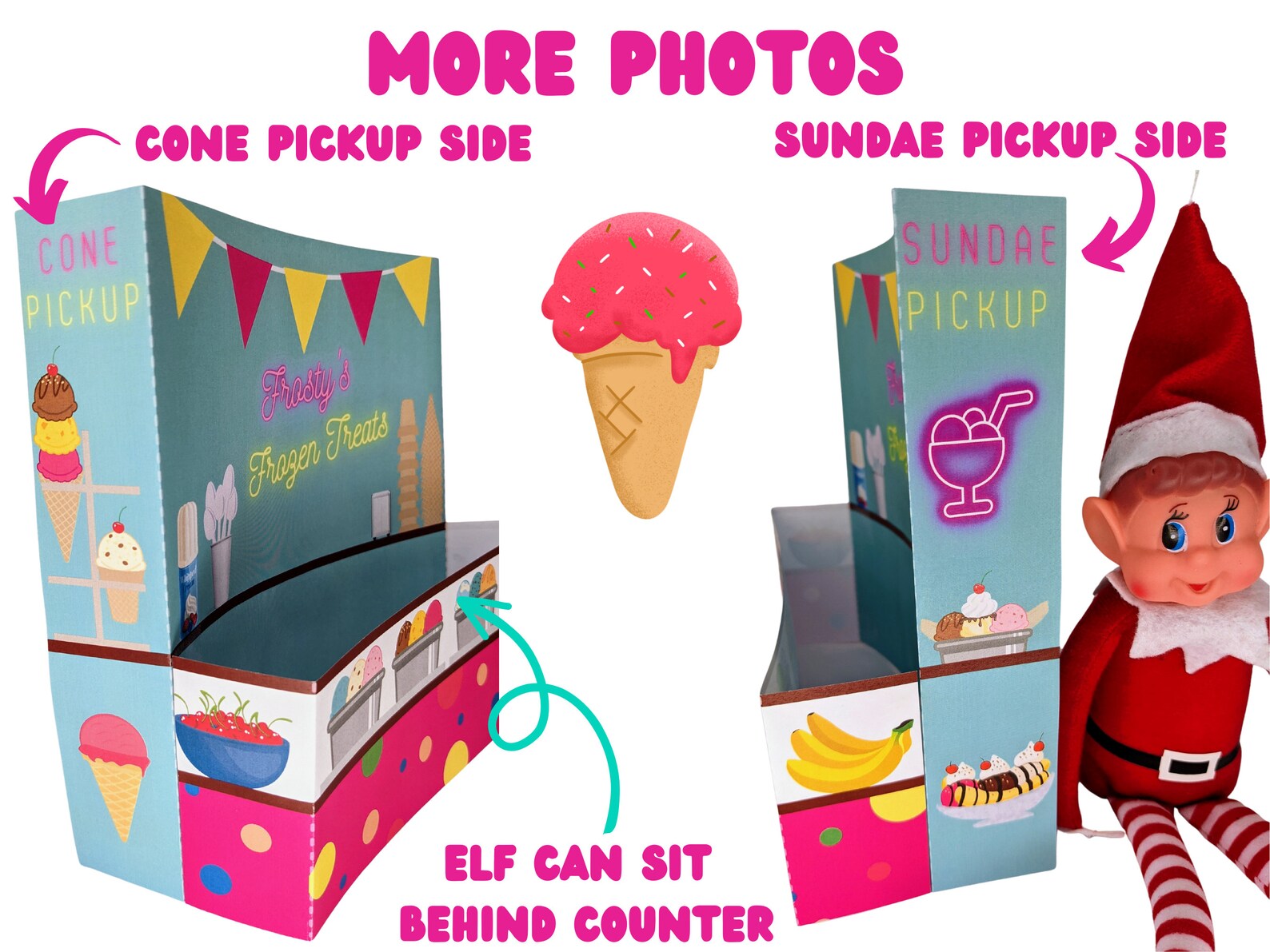 Elf Printable Ice-cream Stand - Printable Elf Props, Printable Elf ...
