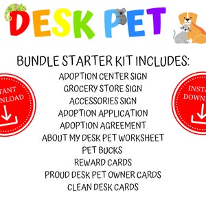 Desk Pet Bundle Starter Kit Printable - Desk Pets - Desk Pet Printable ...