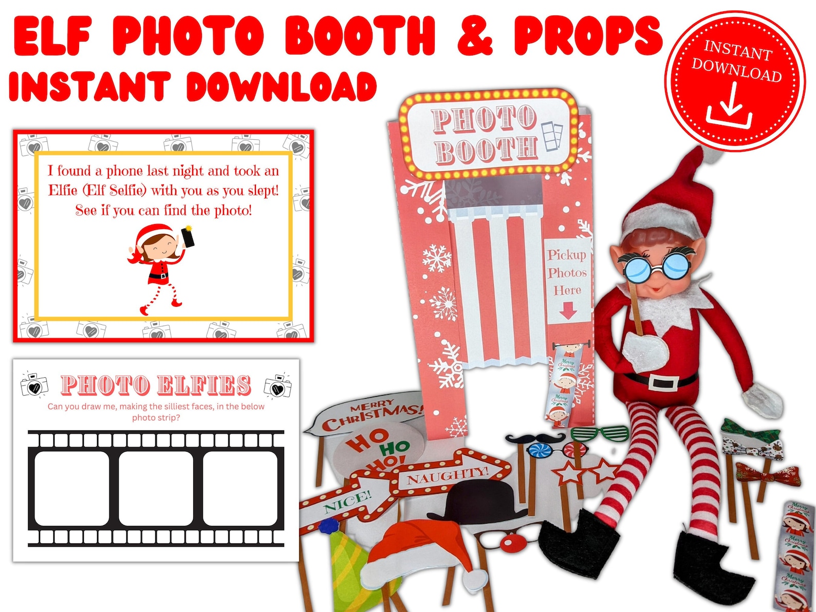 Elf Printable Photo Booth Printable Elf Props, Printable Elf ...
