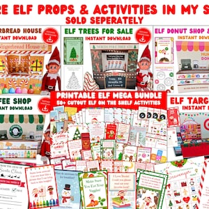 Elf Printable Cookie Shop - Printable Elf Props, Printable Elf ...