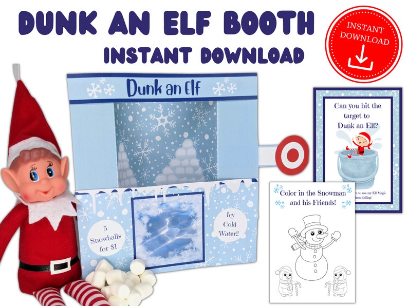 Printable Dunk an Elf Printable Elf Props, Printable Elf Accessories ...