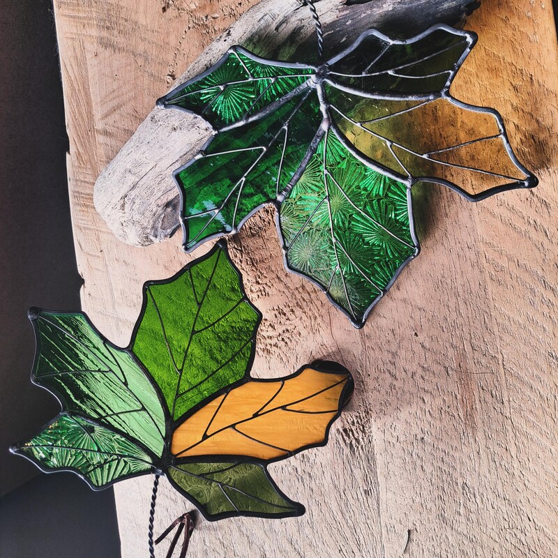 Stained Glass Maple Leaf - Etsy
