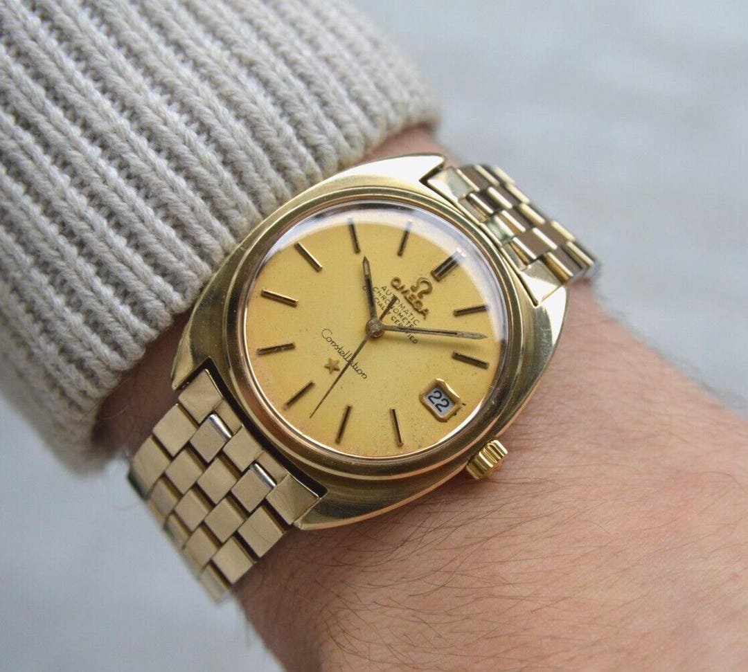 1971 Vintage Omega Constellation Gold Rare Men's Automatic Chronometer ...