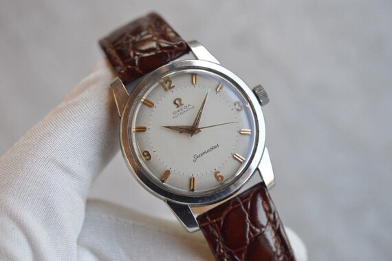 1958 Omega Seamaster Vintage White Dial Rare Steel Me… - Gem