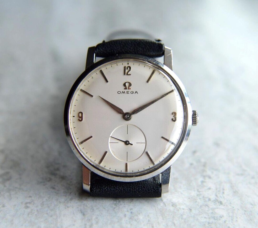 1959 Omega Seamaster Small Seconds Mechanical Rare Leather Watch Cal ...