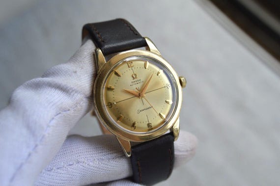 1950 Omega Seamaster Bumper 14k Gold Men's Automatic … - Gem