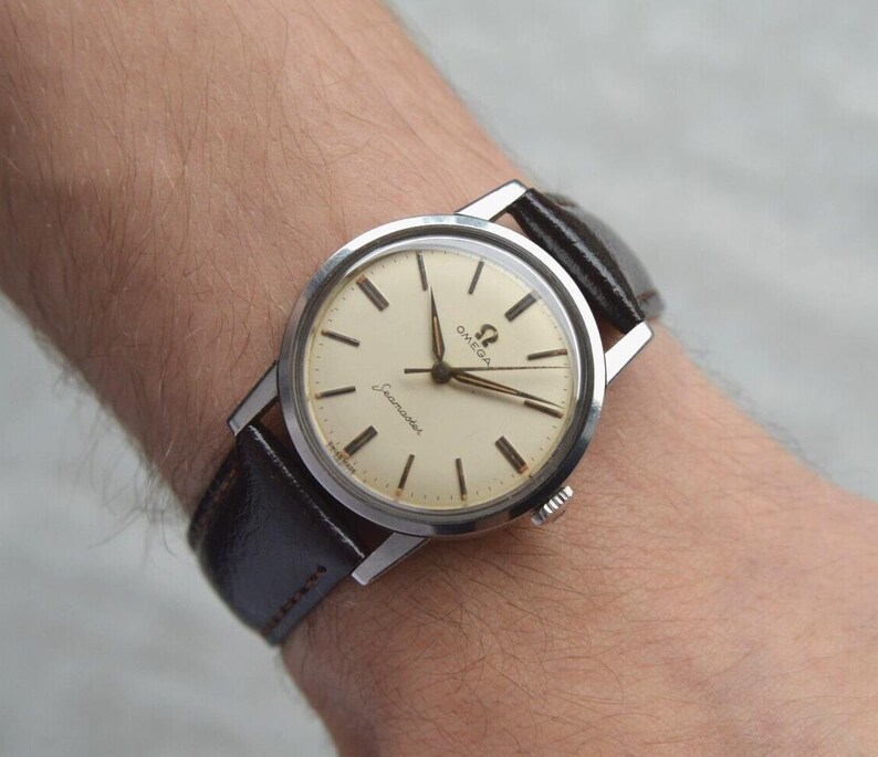 1960 Omega Seamaster Vintage Rare Steel Mechanical Men's Leather Watch ...