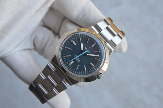 1970s Omega Geneve Dynamic Blue Dial Men's Rare Autom… - Gem