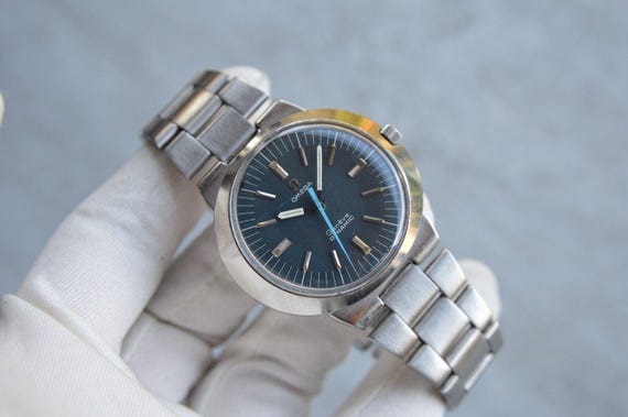 1970s Omega Geneve Dynamic Blue Dial Men's Rare Autom… - Gem