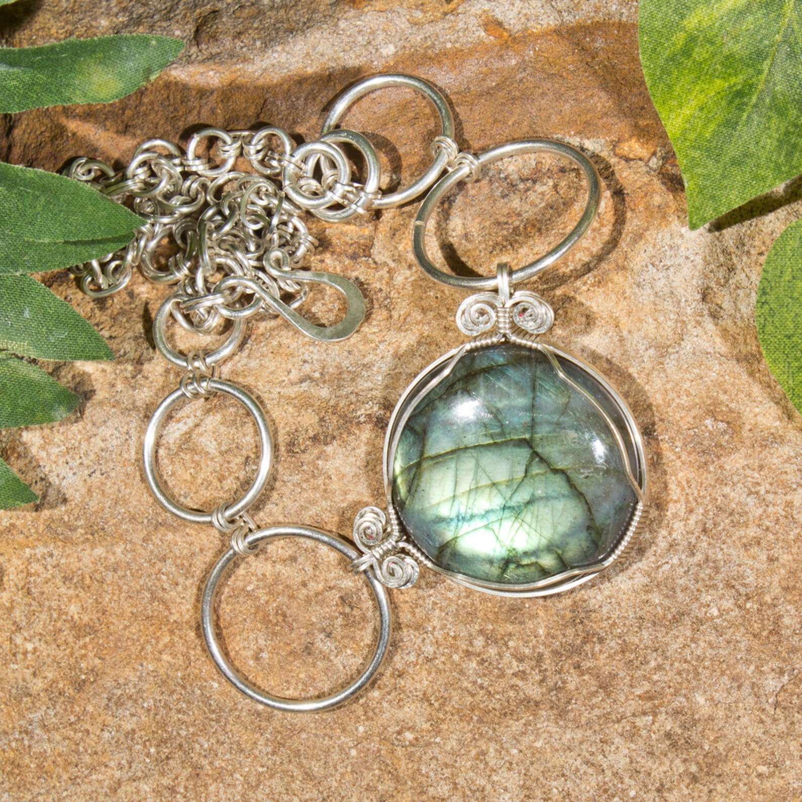 Beautiful Labradorite Necklace - Sterling Silver - Etsy