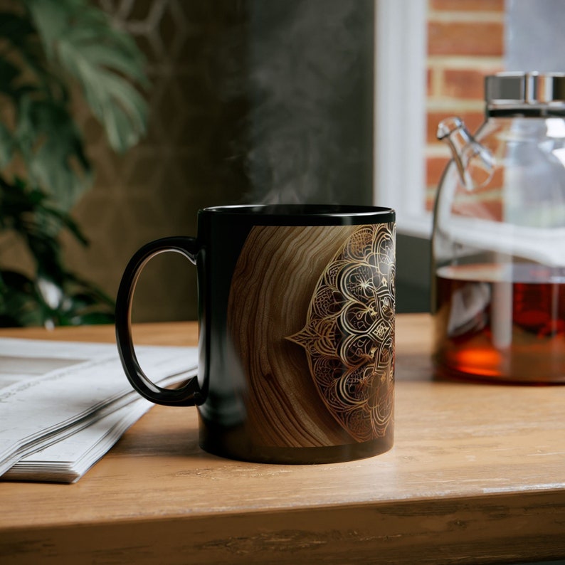 Trendy Black Mug for Coffee, Tea, Hot Chocolate Modern Beverage Cup ...