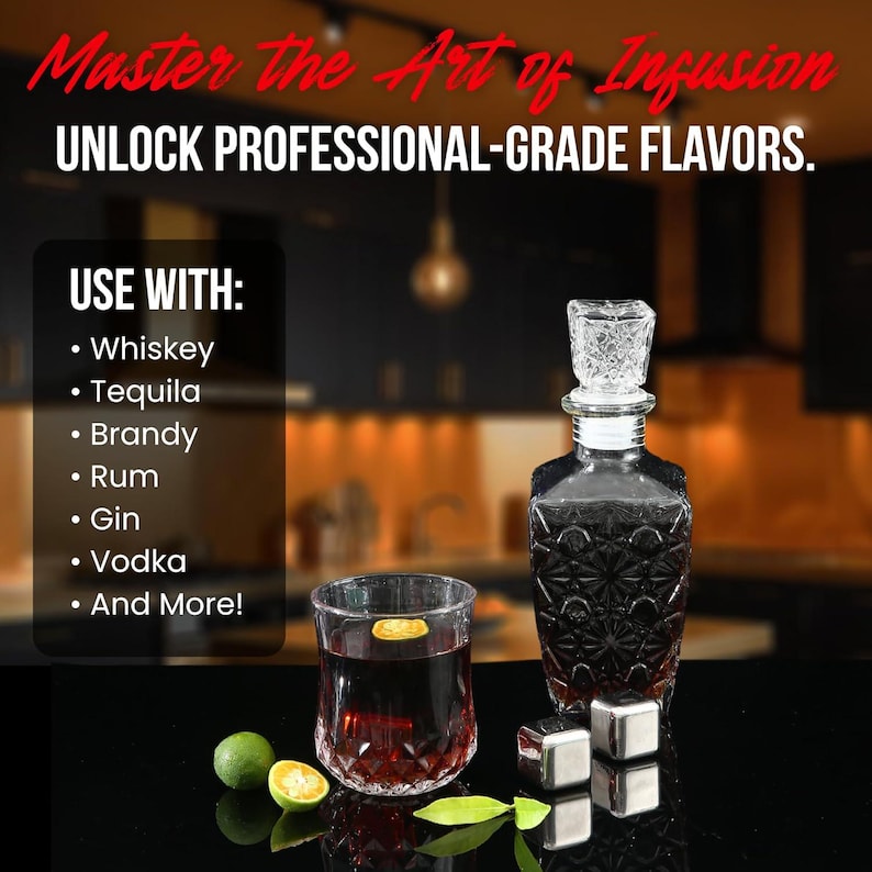 DIY Alcohol Infusion Kit – With Botanicals, Ice Cubes & Jars | Makes ...
