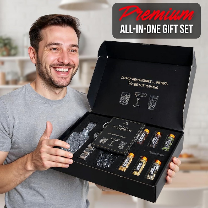 DIY Alcohol Infusion Kit – With Botanicals, Ice Cubes & Jars | Makes ...