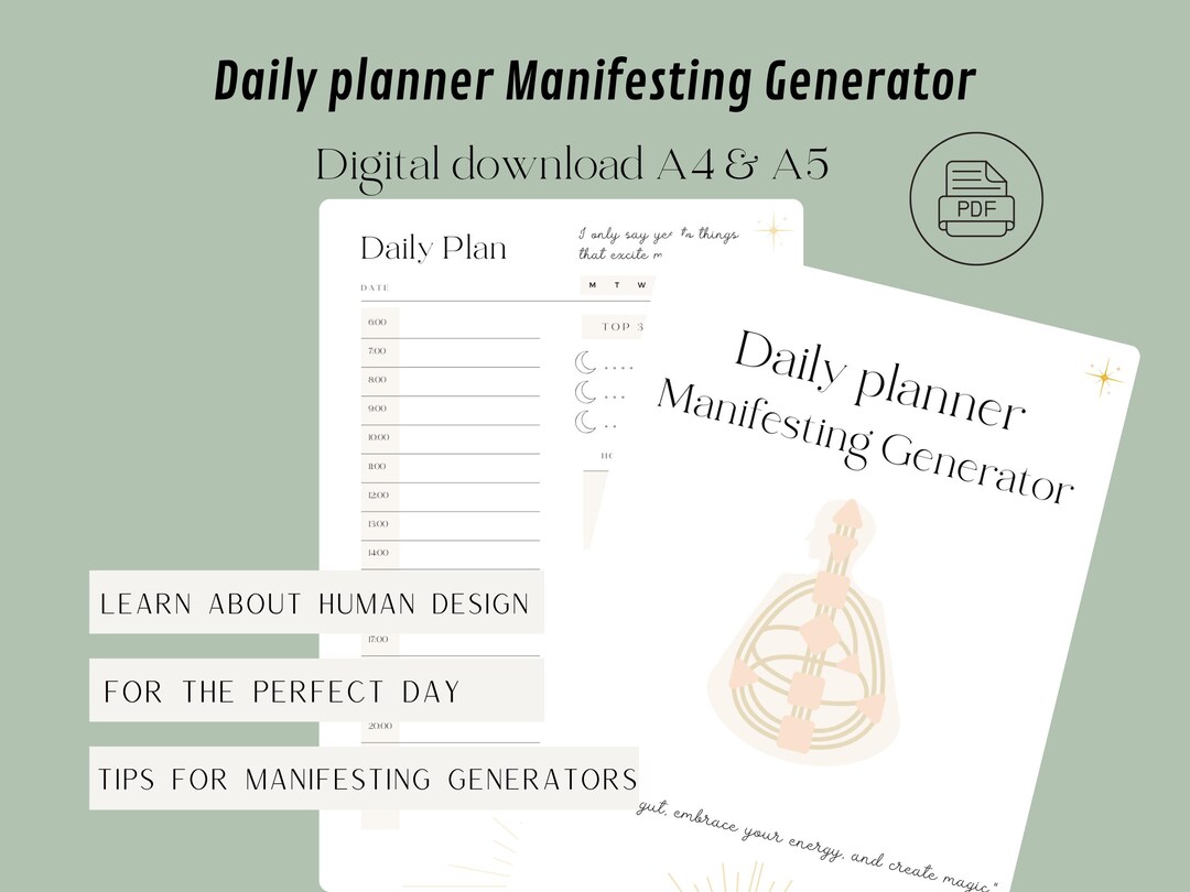 Daily Planner -manifesting Generator- Human Design - Birth Chart ...
