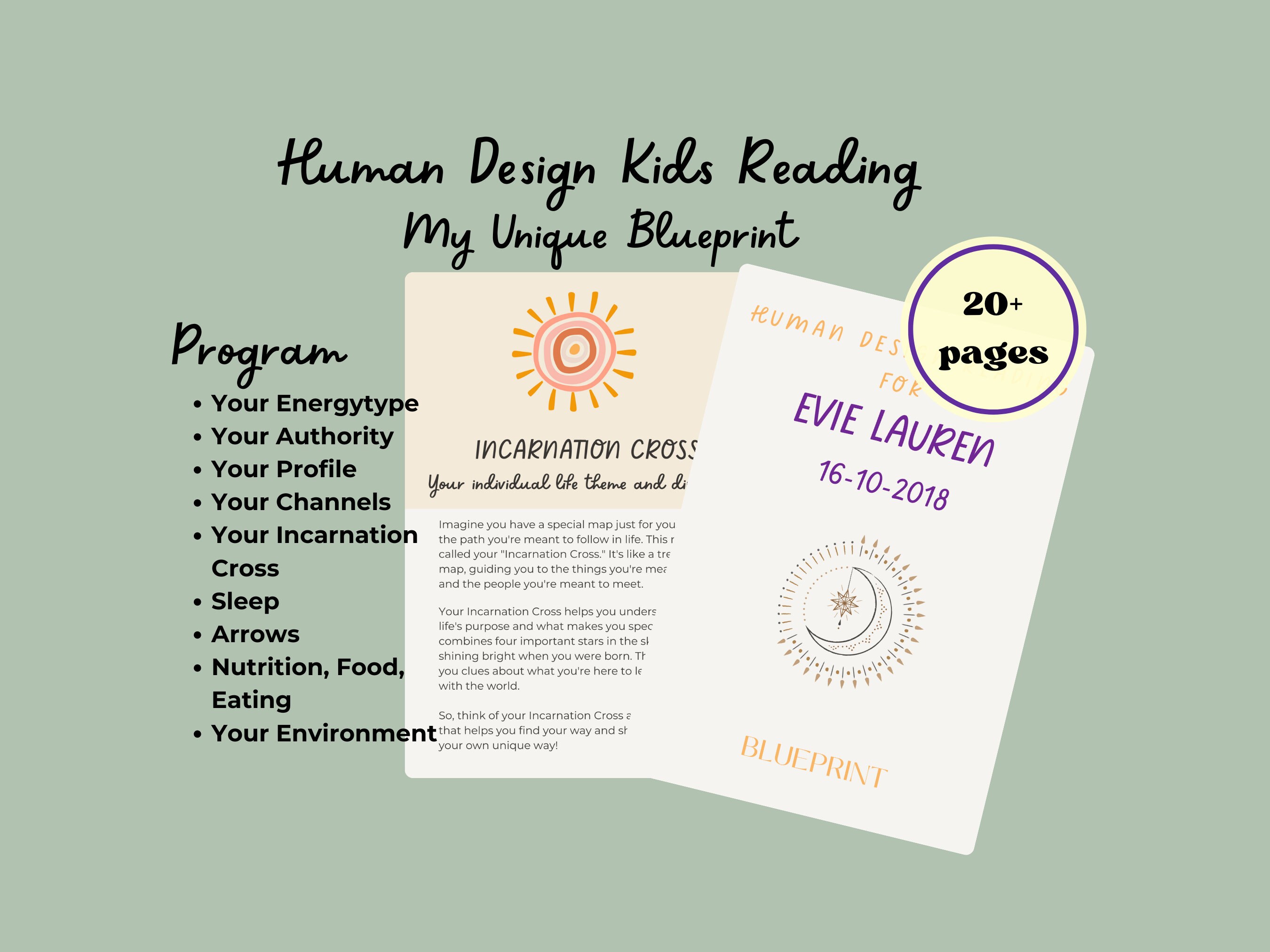 Human Design Reading for Kids-blueprint Unique Baby Gift-maternity Gift ...