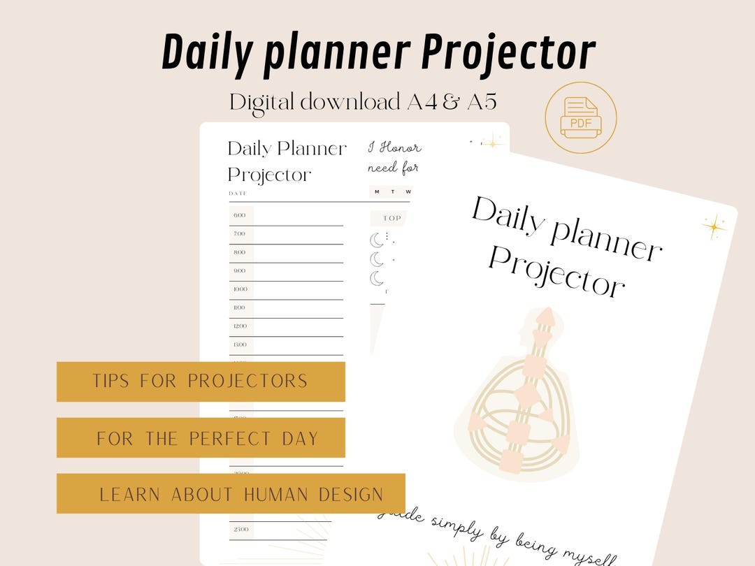 Human Design Projector Daily Planner – Printable Digital Download - Etsy