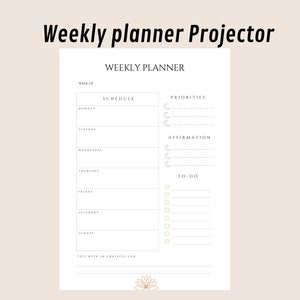 Weekly Planner for Projectors- Human Design- Birth Chart- Digital and ...
