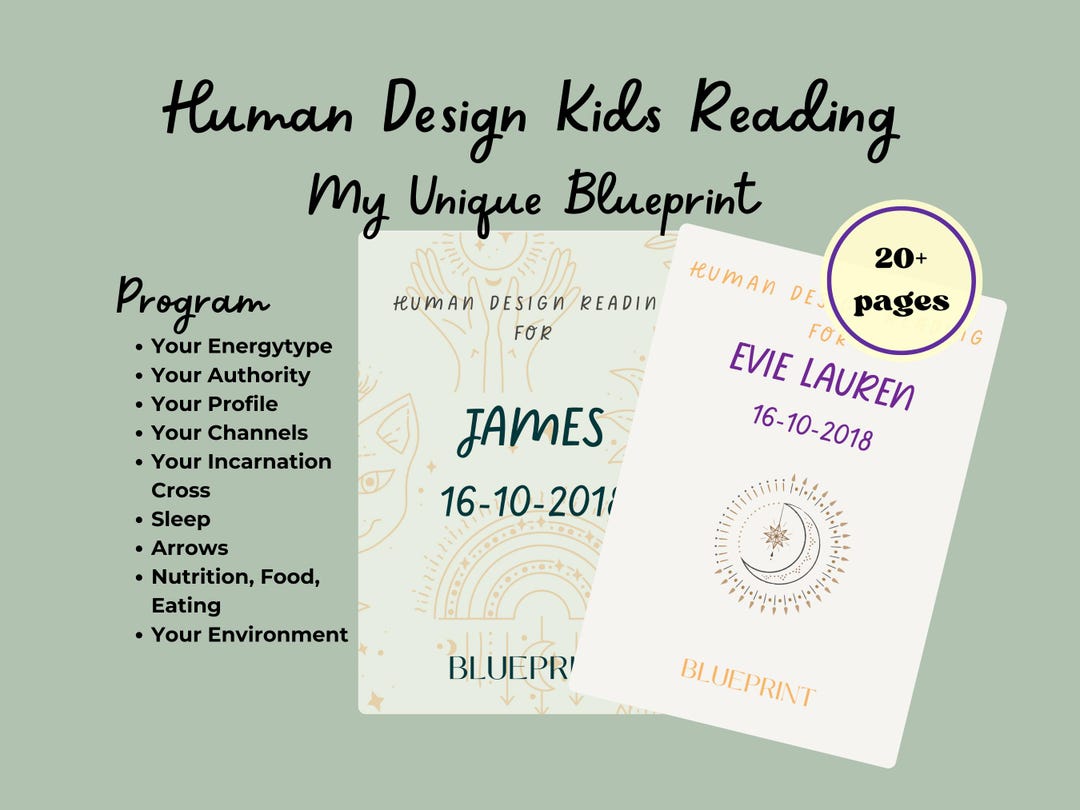 Human Design Reading for Kids-blueprint- Unique Baby Gift-birth Chart ...