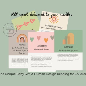 Human Design Reading for Kids-blueprint Unique Baby Gift-maternity Gift ...