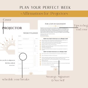 Weekly Planner for Projectors- Human Design- Birth Chart- Digital and ...