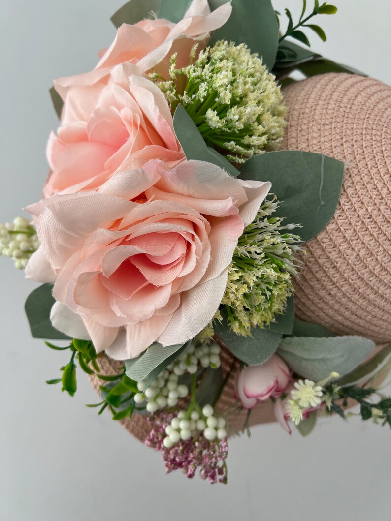 Pink Rose Floral Hat, Women's Garden Hat for Tea Party, Horse Race ...