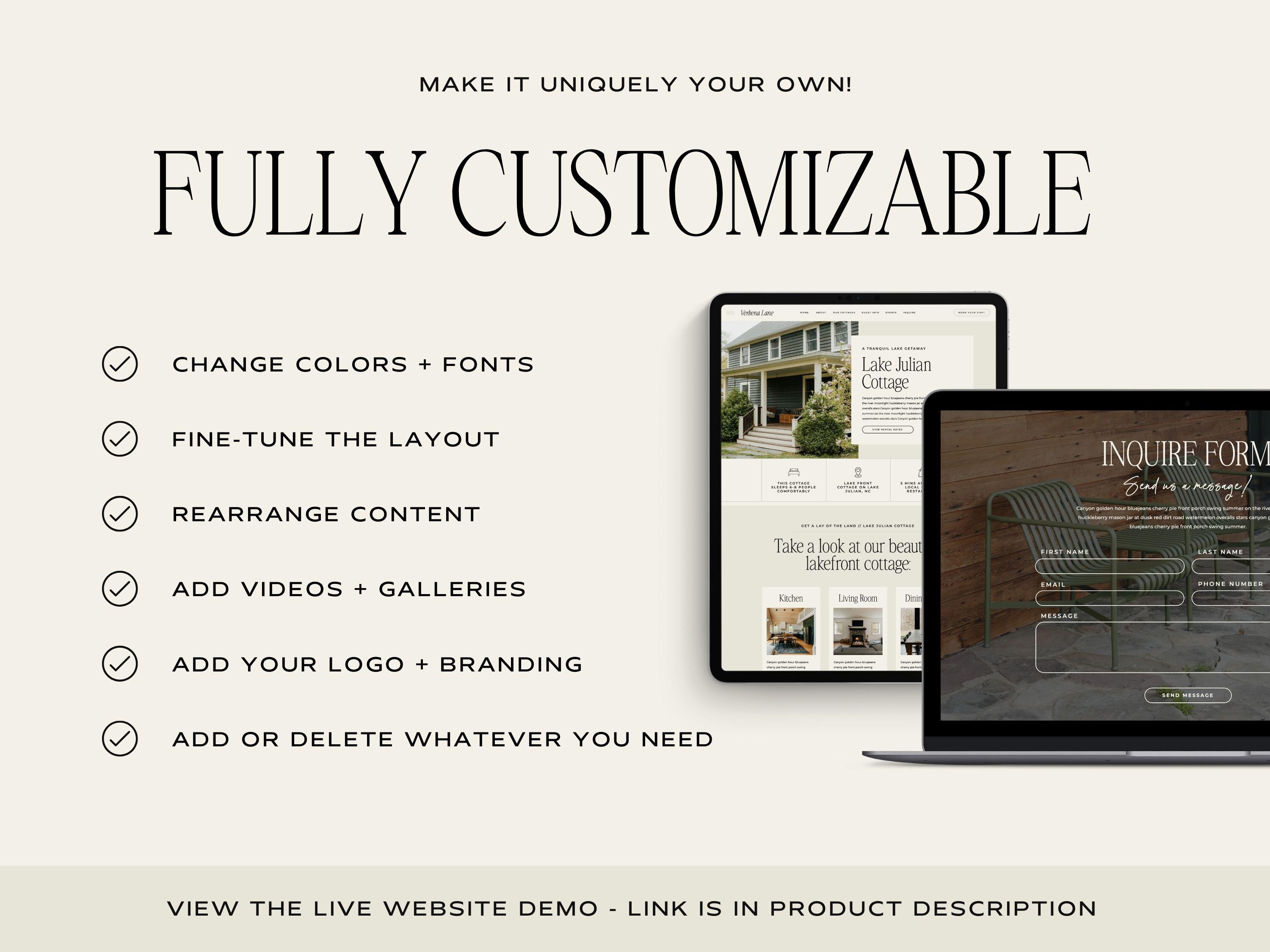 Property Management Website Template, Cottage Rental Property Web ...