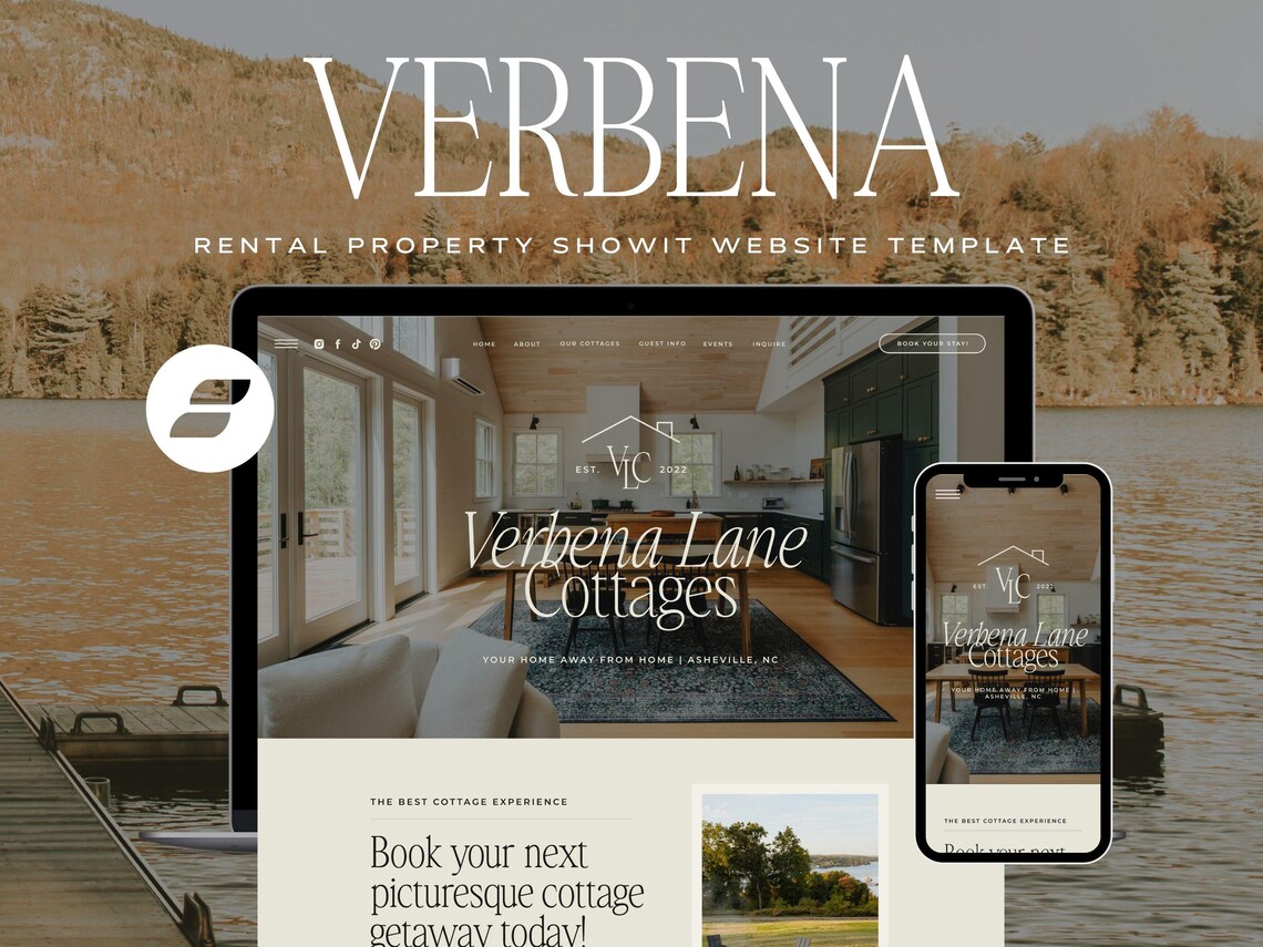 Property Management Website Template, Cottage Rental Property Web ...