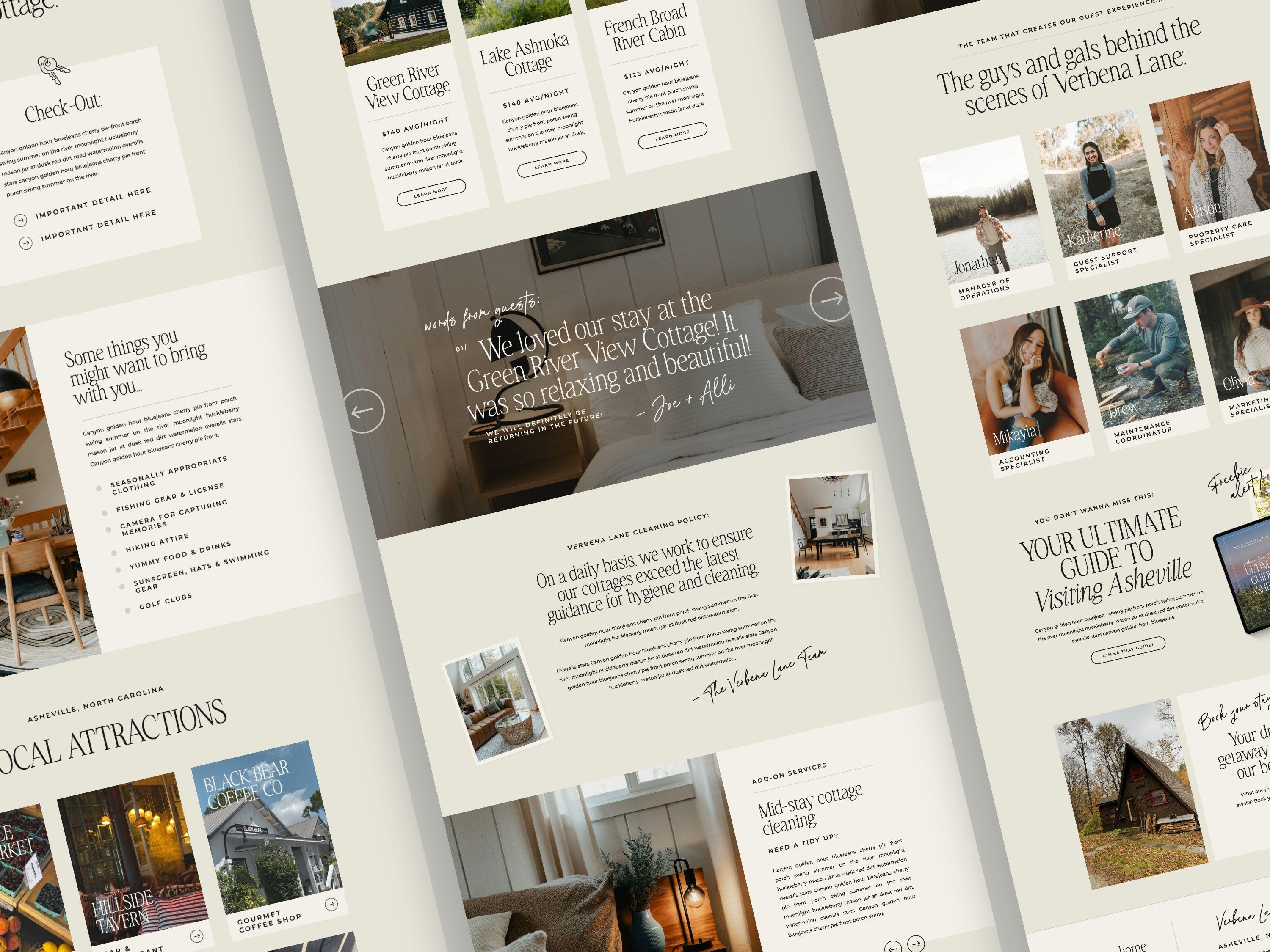 Property Management Website Template, Cottage Rental Property Web ...