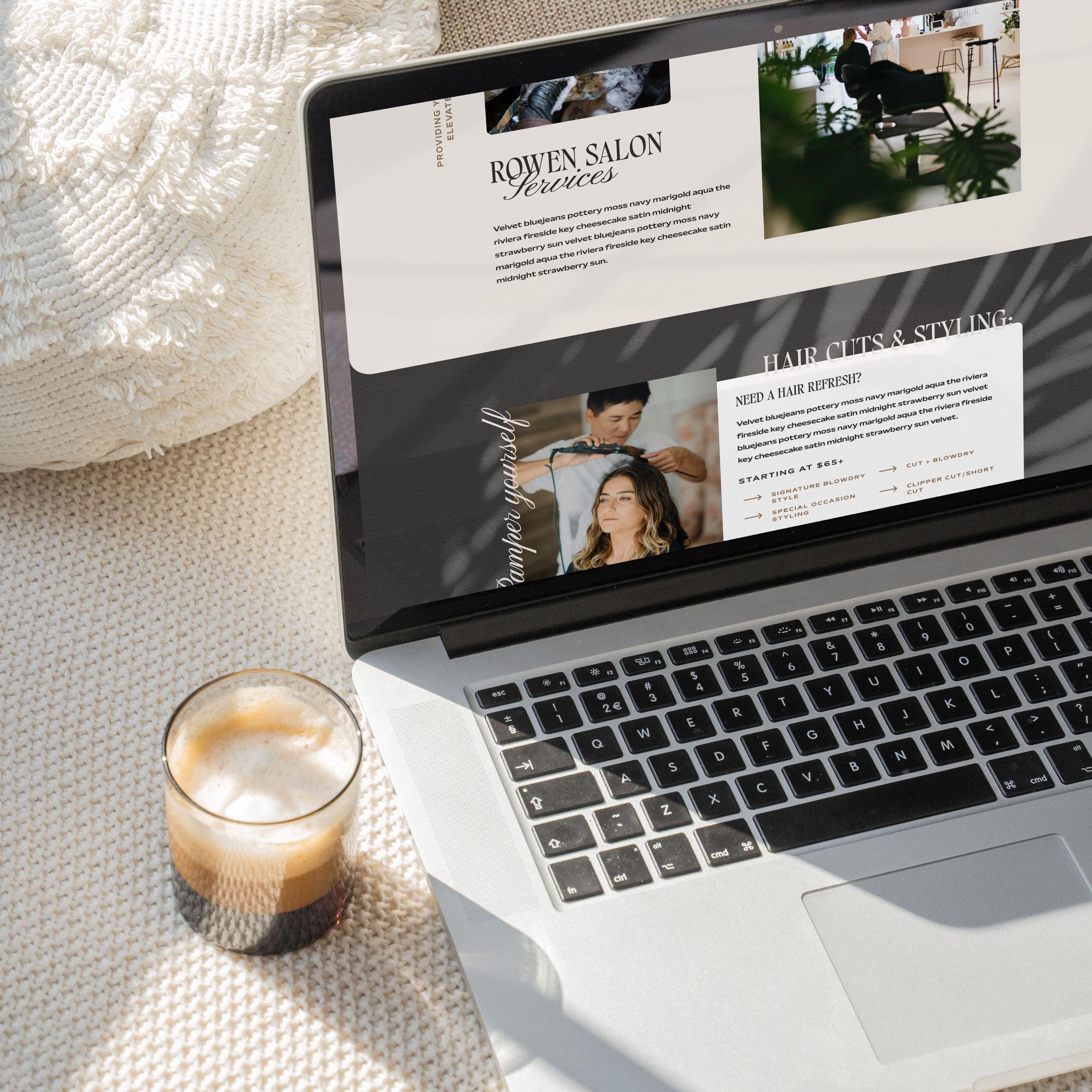 Hair Salon Website Template: Luxury Beauty Salon & Spa Web Design ...