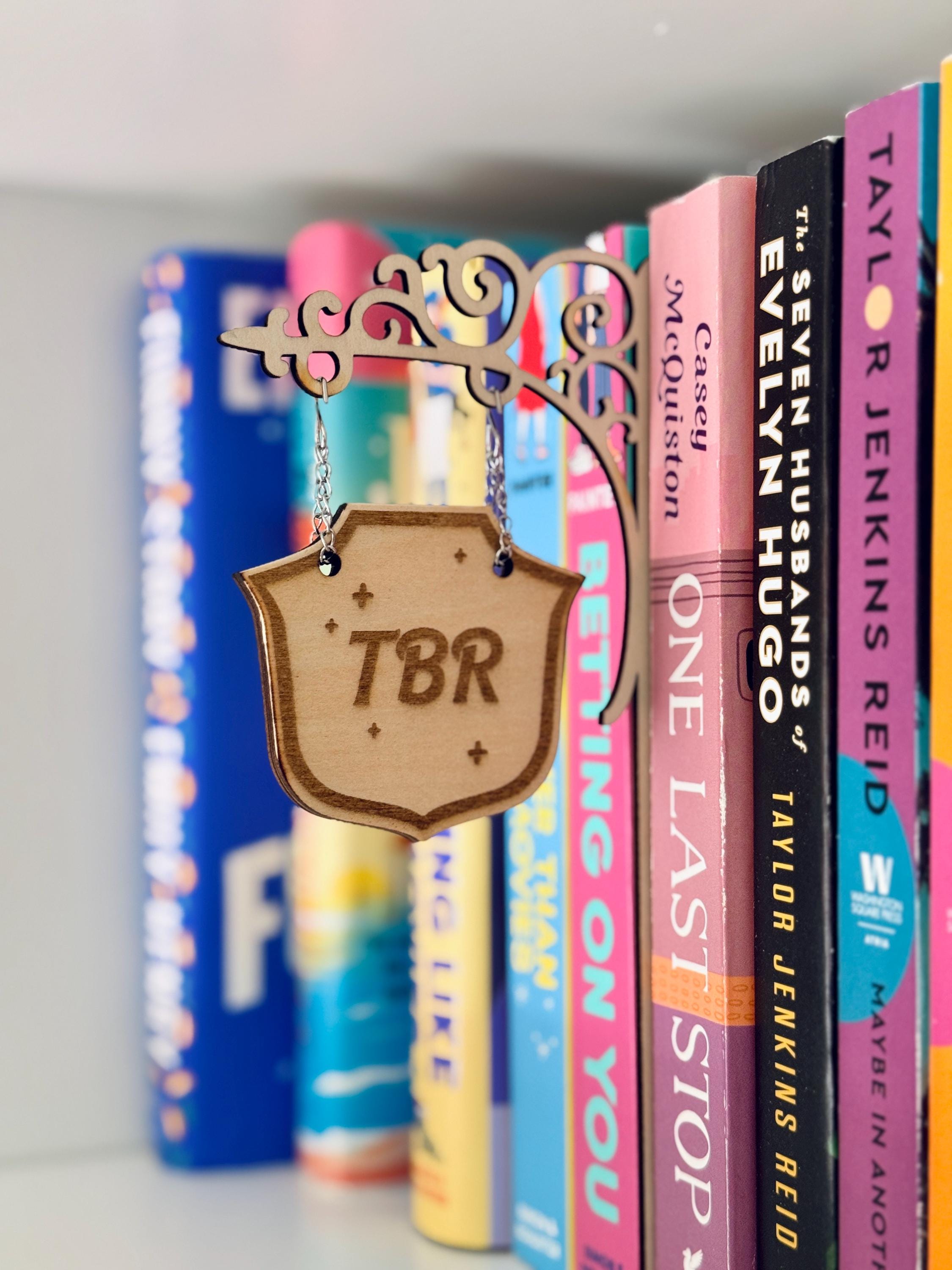 Laser Cut Wood Bookshelf Tavern Signs: Double Sided Book Genre Dividers ...