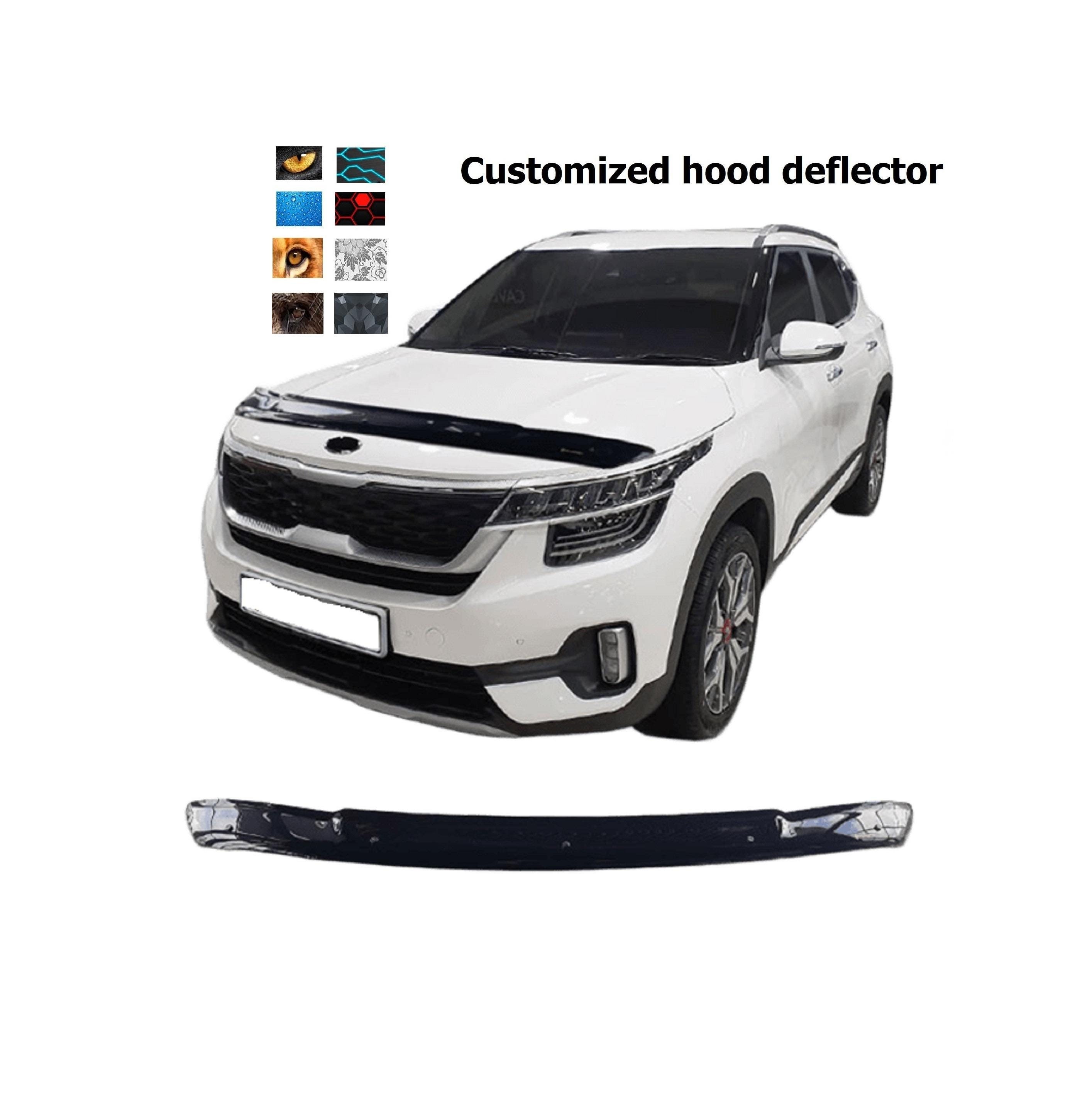 Fur Kia Seltos 2018 2023 ist der Haubenabweiser mit einer individuell gestalteten Castom Bug Shield Schutzhaube handgefertigt Etsy Osterreich