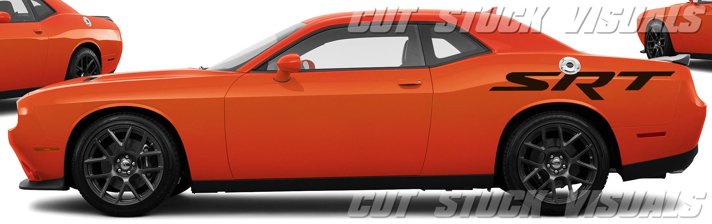 For CHALLENGER SRT Rear Panel Decals Cast Vinyl KIT Hellcat Hemi Mopar ...